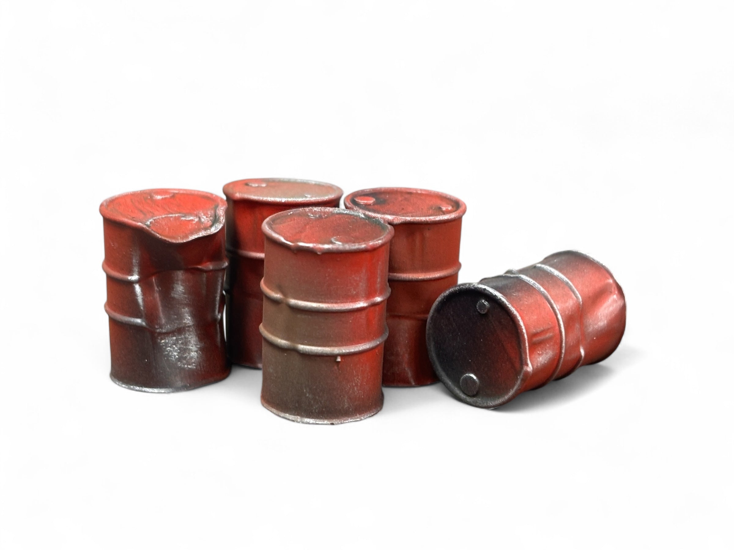 Dented Oil Drums - Weathered Red - O Gauge – Bunters Yard